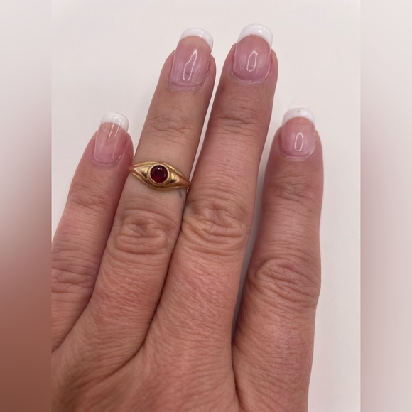 Accessories | Vintage 1k Gold Ruby Child Ring | Poshmark